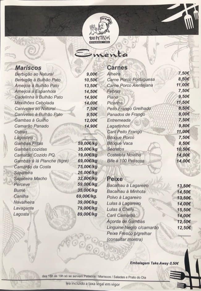 100 Petiscos - Charneca de Caparica | Zomato Portugal